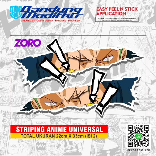 MATA ZORO Anime Eye Striping Sticker | Shopee Singapore