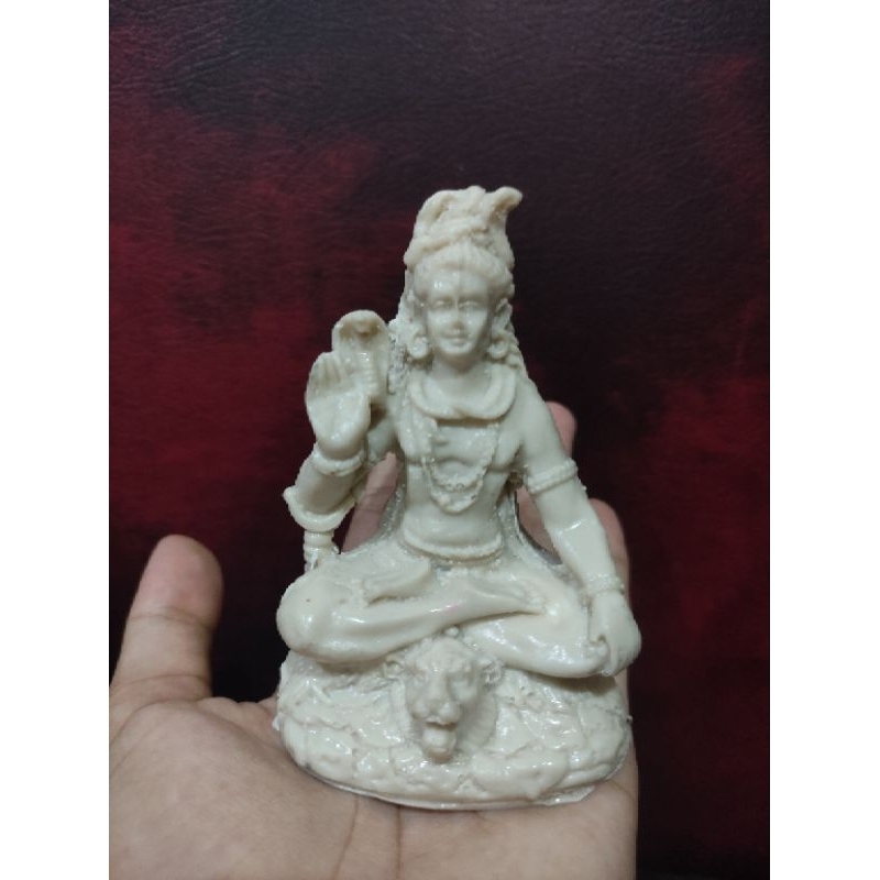 Statue Of God Shiva White Resin | Shopee Singapore