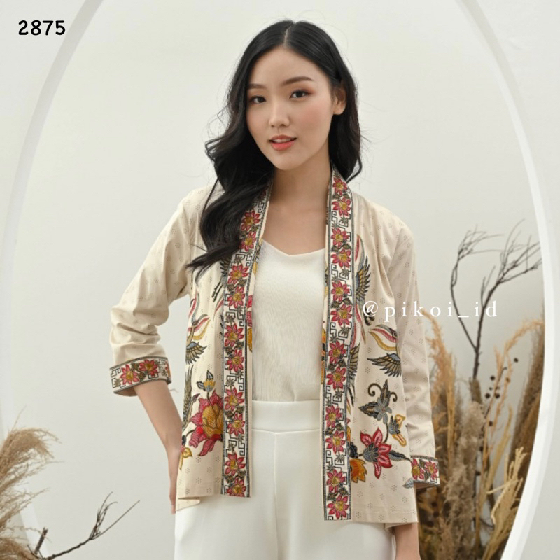Women's batik Outer / modern batik blazer / girls' batik shirt / office ...