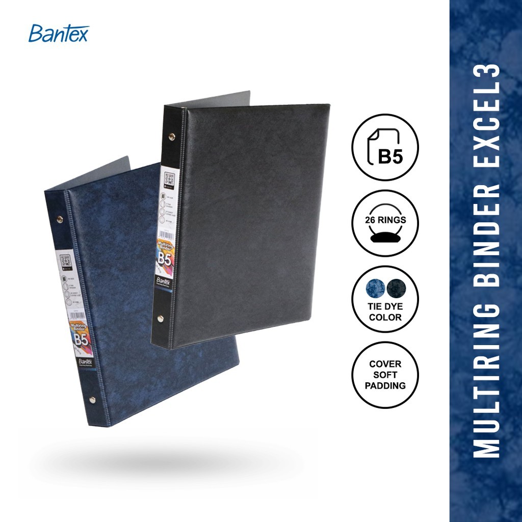 Bantex Plain Binder B5 26 Ring Softpad Cover | Shopee Singapore