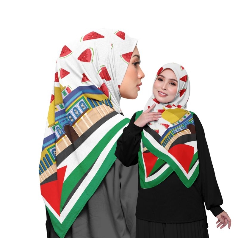 Palestinian hijab, Palestinian motif hijab headscarf, Palestinian ...