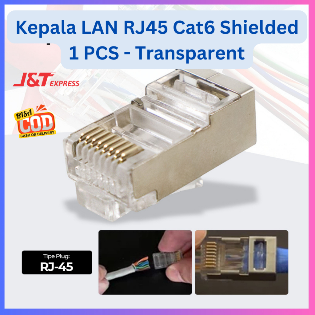 Lan Head RJ45 Cat6 Shielded 1pcs | Shopee Singapore