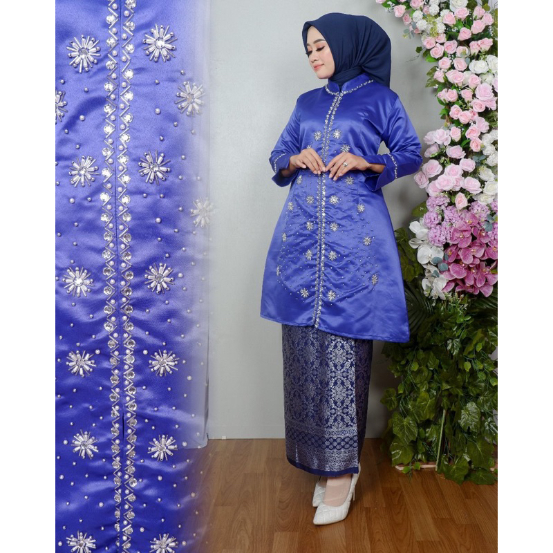 Stelan Baju Kurung Sequin Tabur / Stelan Songket Baju Kurung / Baju ...