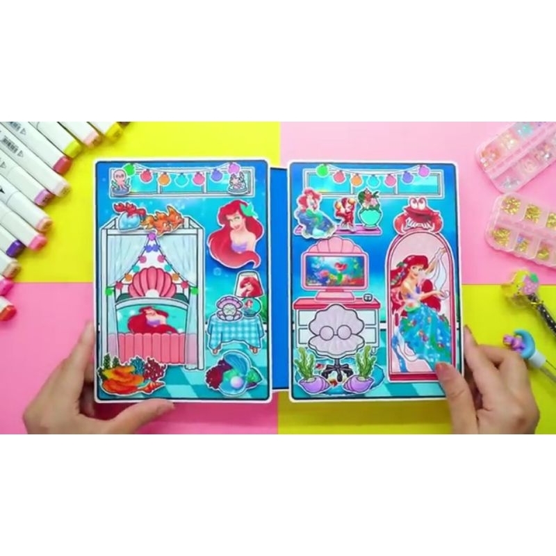Toca Boca Educational Toys Paper book Paper Doll Toca Ariel Mermaid ...