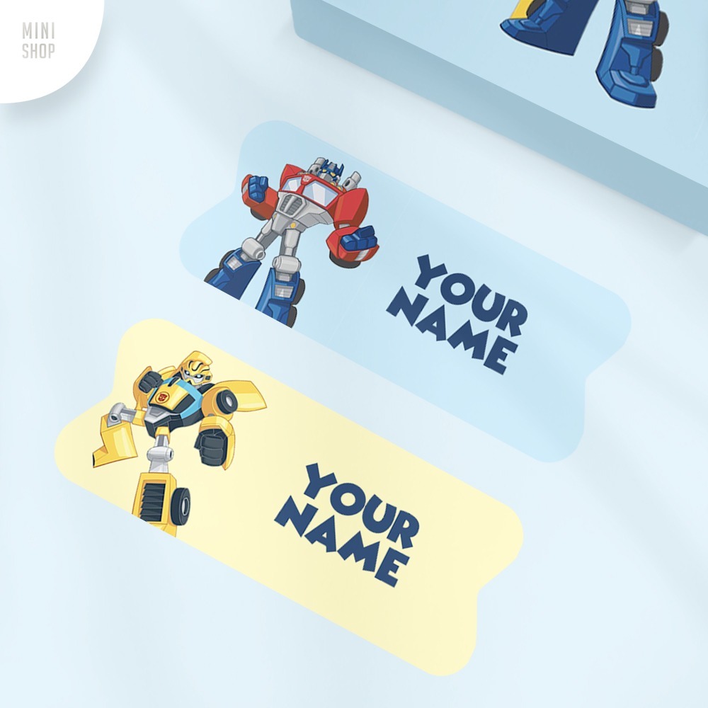 Custom Waterproof Transformers Name Stickers (Optimus Prime Bumble Bee ...