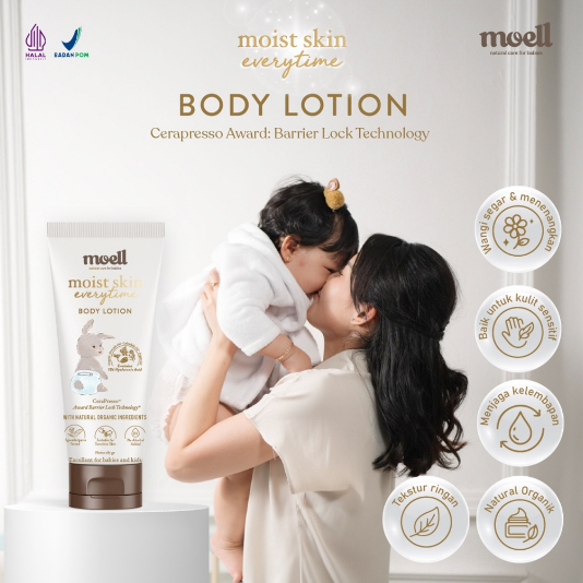 Moell Moist Skin Everytime 185gr / moel baby body lotion / natural ...
