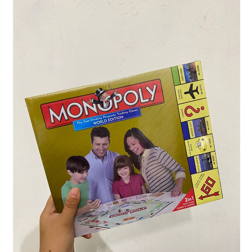 BOARD GAME MONOPOLY 2 IN 1 MONOPOLY CHILDREN'S EDUCATIONAL TOY - SNAKES ...