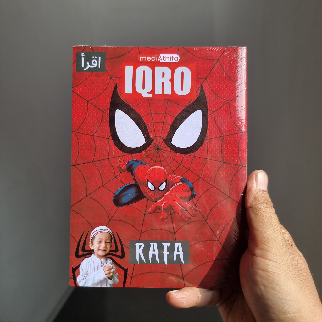 SPIDERMAN MOTIF - Iqro Custom Print Photos and Write Children's Names ...