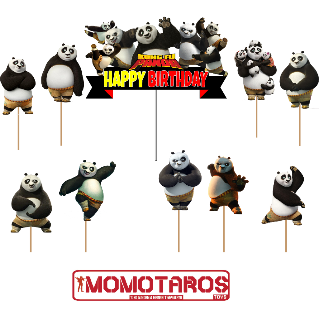 Kungfu Panda cake Topper contains 10 pcs | Shopee Singapore