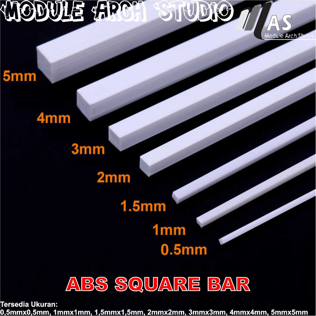 ABS Square Bar - ABS Square Rod - Solid Plastic Stick - Mockup Stick ...