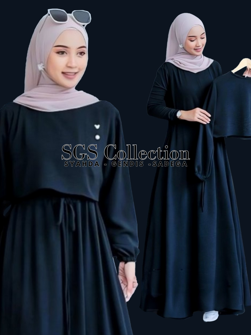 Latest gamis 2024 NAFISA Maxy SET2in1 Inner+outer Crop Gamis suit for ...