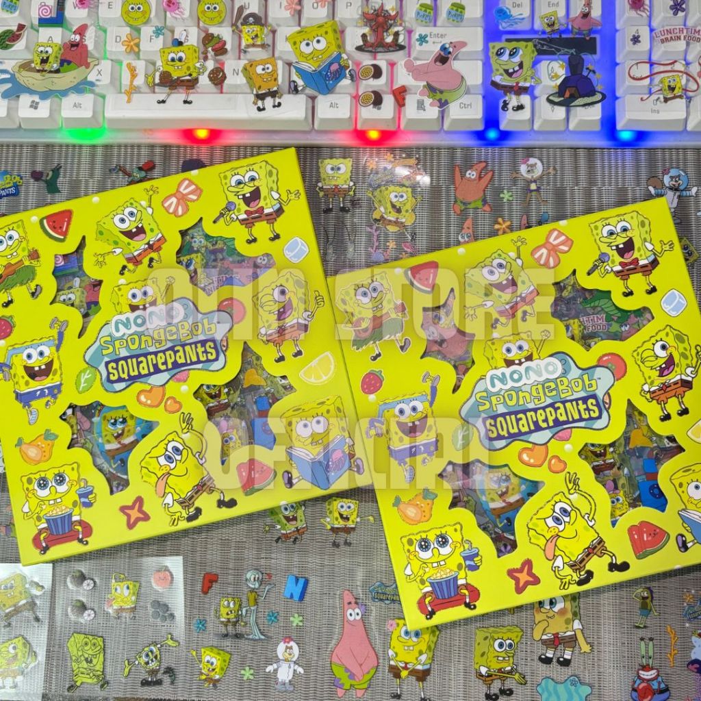 Sticker Nono Cartoon Character Spongebob Squarepants Cute Sticker Viral ...