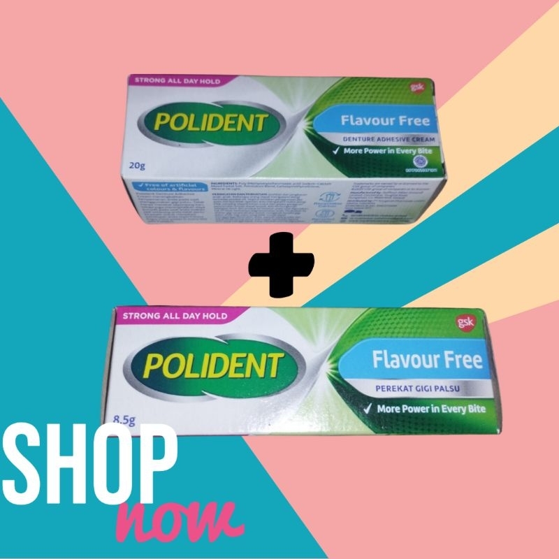 Polident Denture Adhesive 20gr Flavor Free Get 1 Free | Shopee Singapore