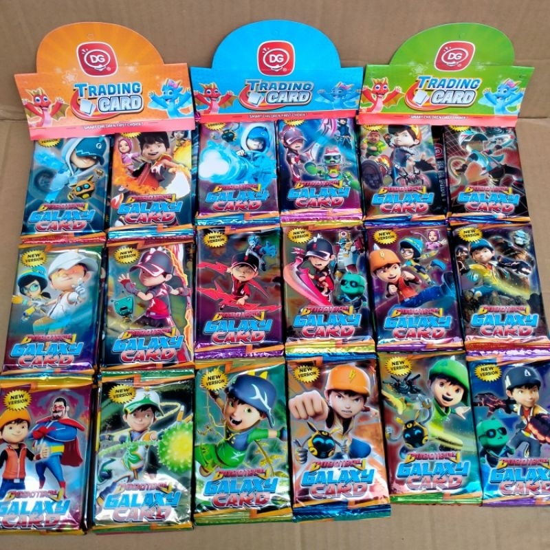 12 SACHET OF NEWEST BOBOIBOY GALAXY CARD TRADING CARD GAMES BOBOI ...