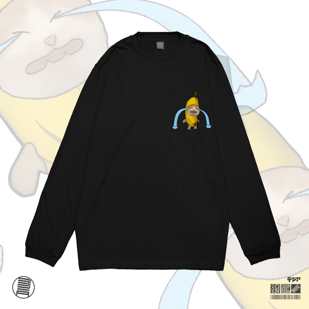 Longsleeve T-Shirt Banana Cat Meme Shitpost Cat T-Shirt Japanese DJA ...