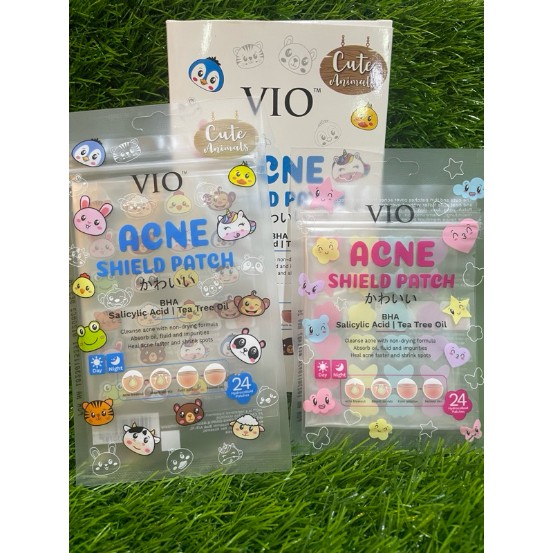 Vio acne Shield patch 24patch vyo cute animal, acne patch love bintang ...