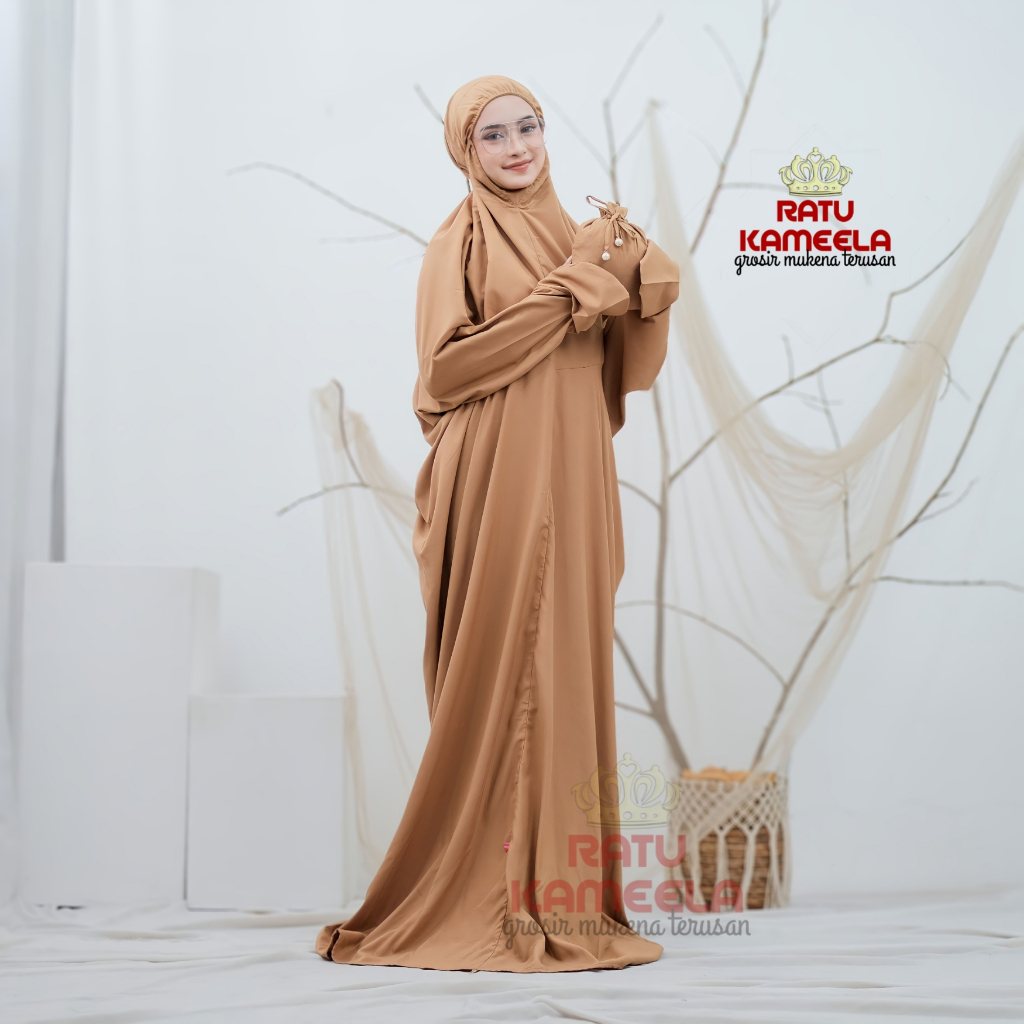 KATUN RATU QUEEN KAMEELA - Adult Canal Mukena Premium Cotton Plain ...
