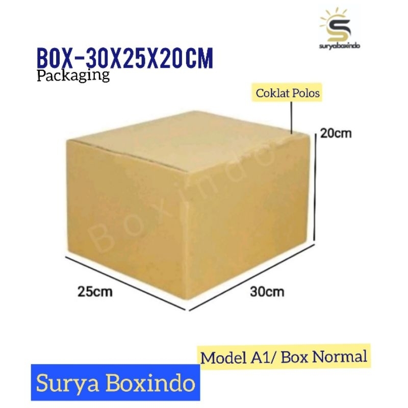 Box 30x25x20 cm{Almond}/paking/cardboard/Box normal/plain | Shopee ...
