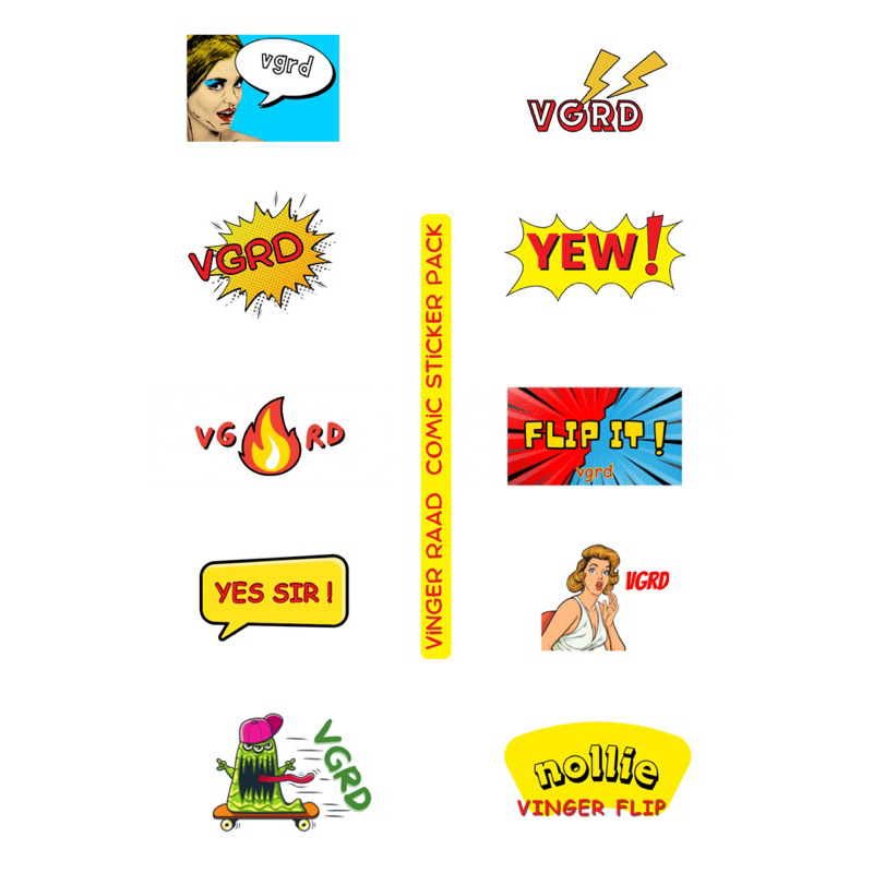 Mini VingerRaad Fingerboards TechDeck Sticker Pack | Shopee Singapore