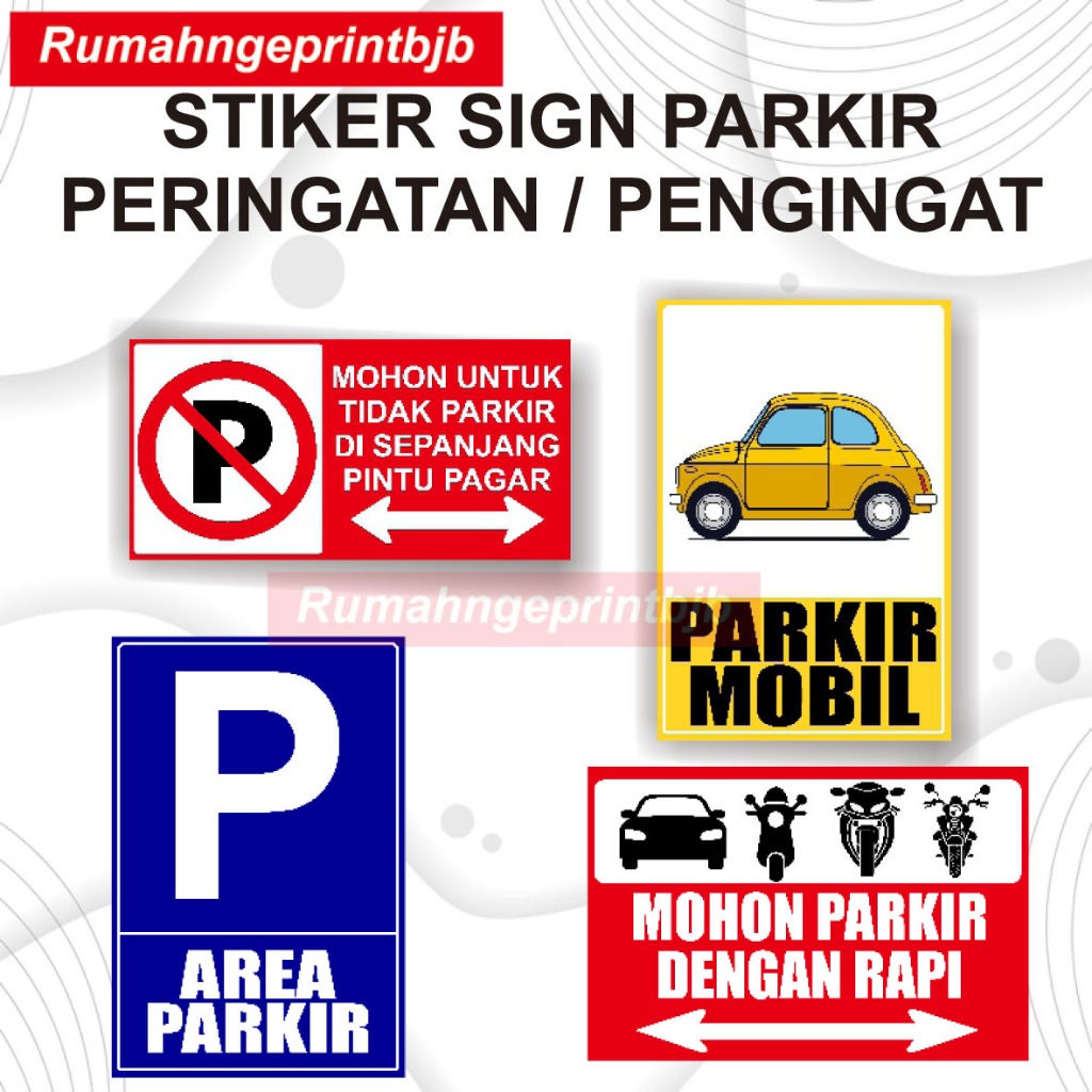 Warning/reminder Parking SIGN Sticker | Shopee Singapore