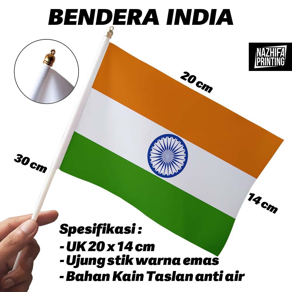 Indian Country Hand Flag - Small Mini Parade Stick Flag Taslan Material ...