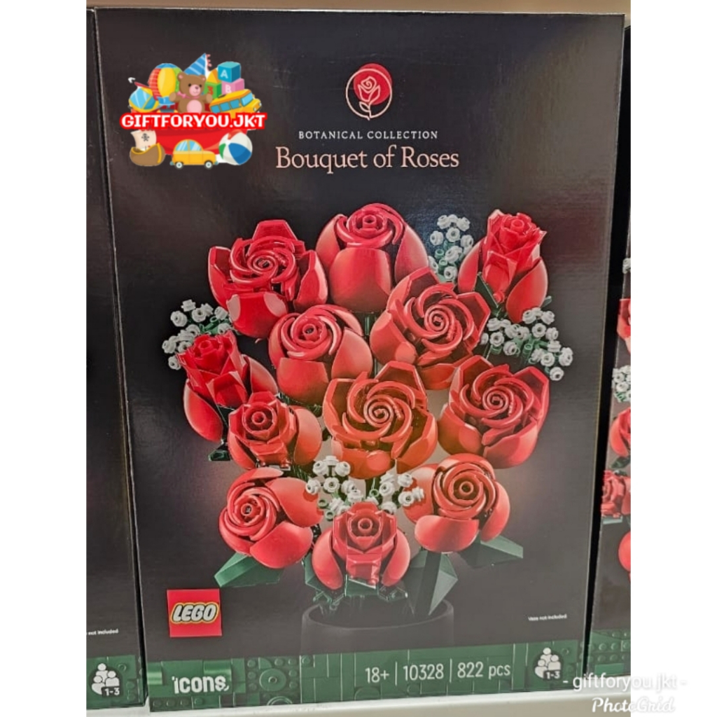 Lego 10328 Bouquet of Roses Toy Bricks Flower Toy Botanical Collection ...