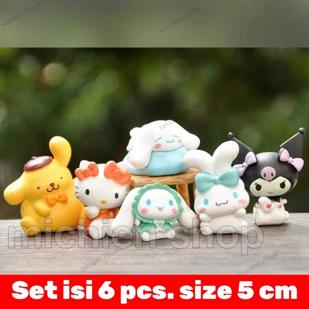 Cinnamoroll My Melody Miniature Cake Topper Contents 6 Action Figure ...