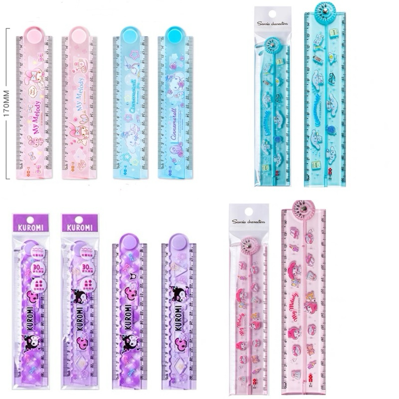 Kawaii sanrio ruler 30cm ruler 15cm folding cute iigen kuromi ...