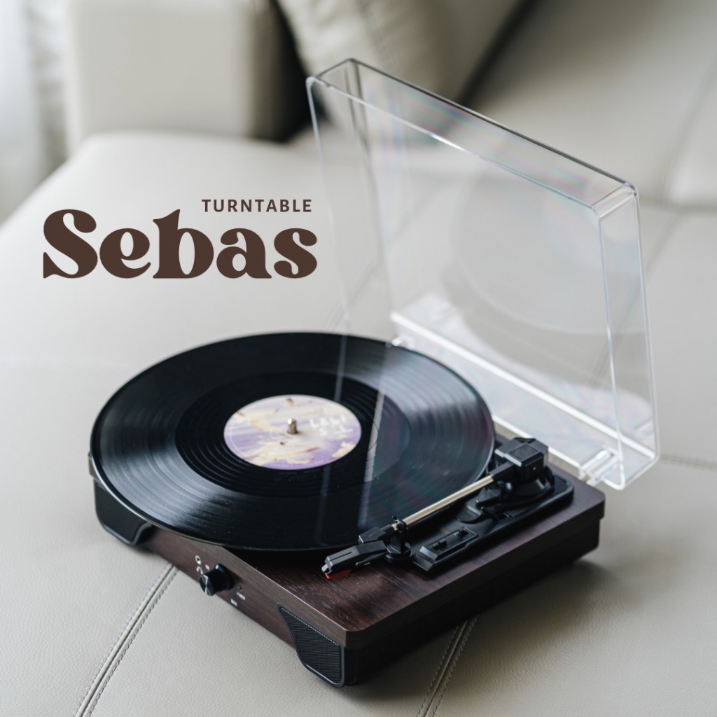 HITAM [URBANE] Sebas Turntable Vinyl Record Player Phonograph Quality Bluetooth Speaker LP ...