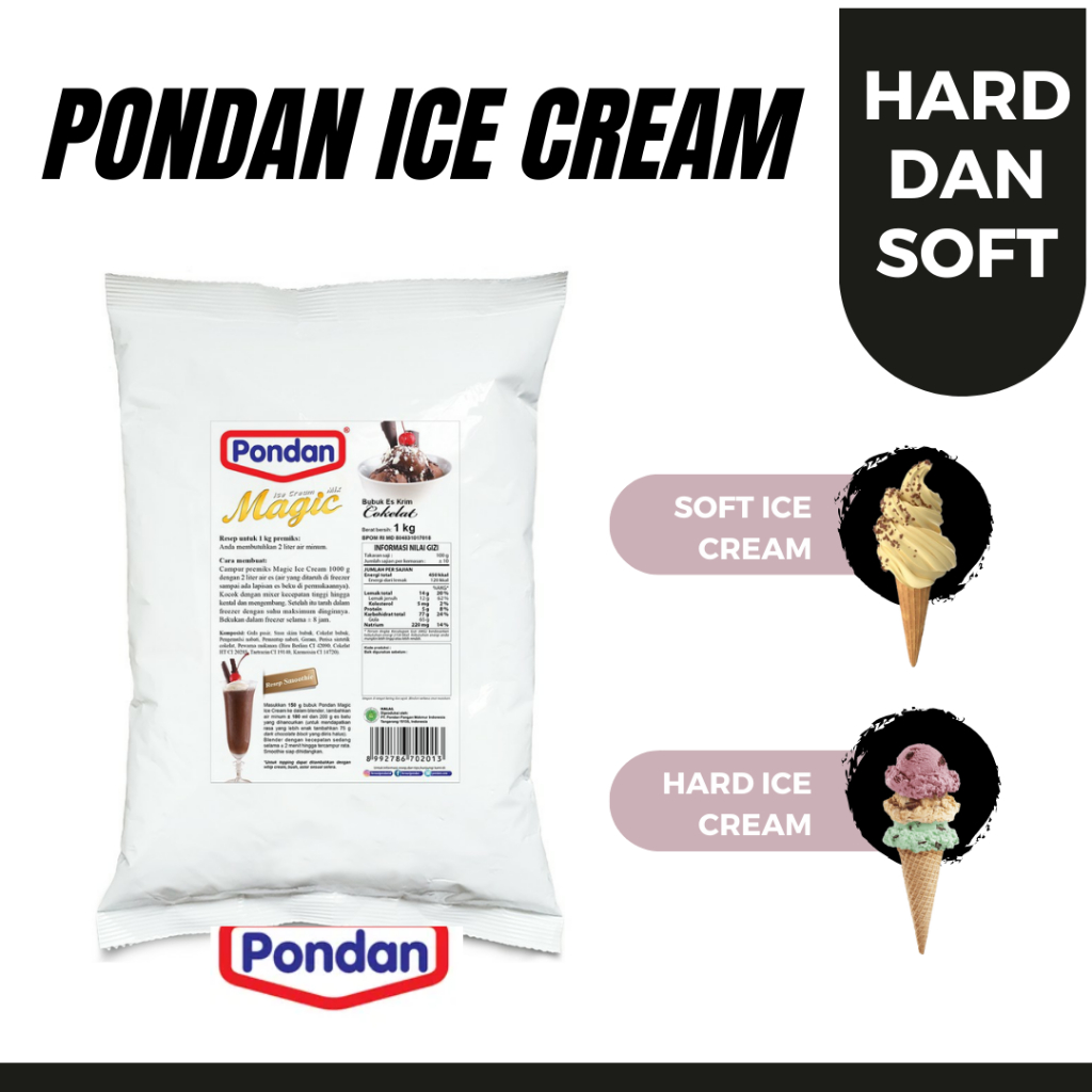 Pondan Ice Cream POWDER 1 KG/Ice Cream POWDER/Ice Cream Cream Cream ...