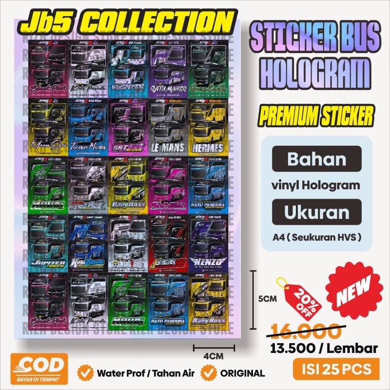 (New)(25pcs) Hologram Bus Stickers, Viral Bus Stickers | Shopee Singapore