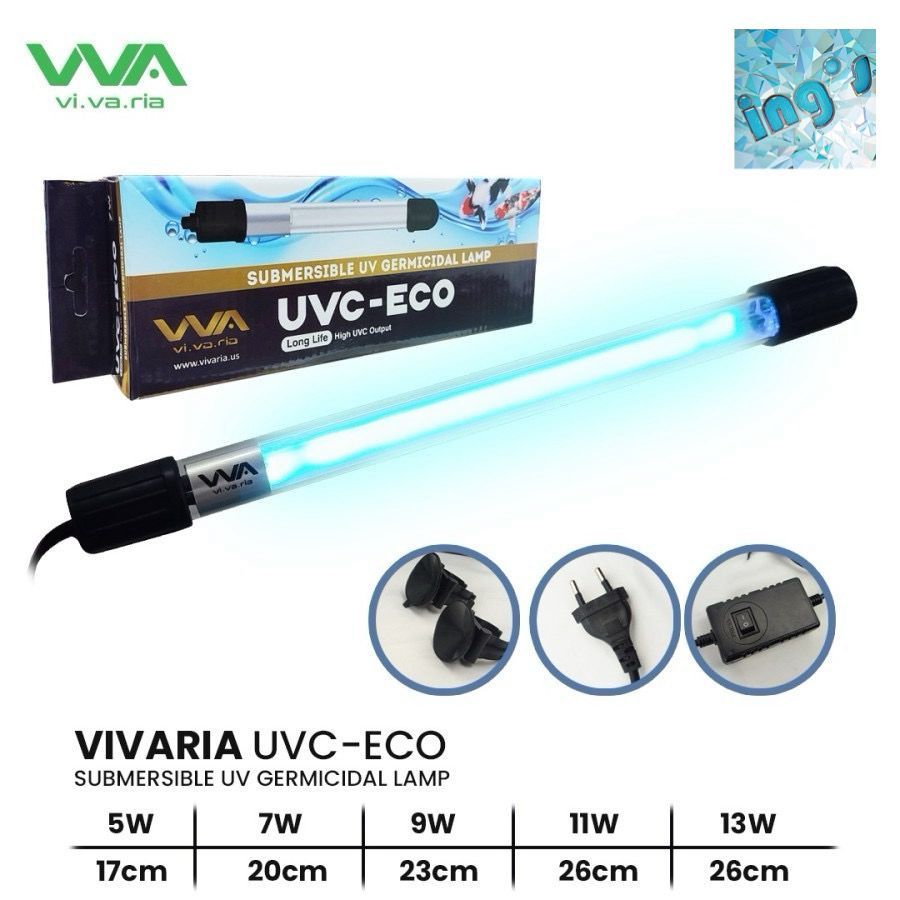 Vivaria UVC ECO Submersible UV Germicidal Lamp (Ultraviolet Lamp ...