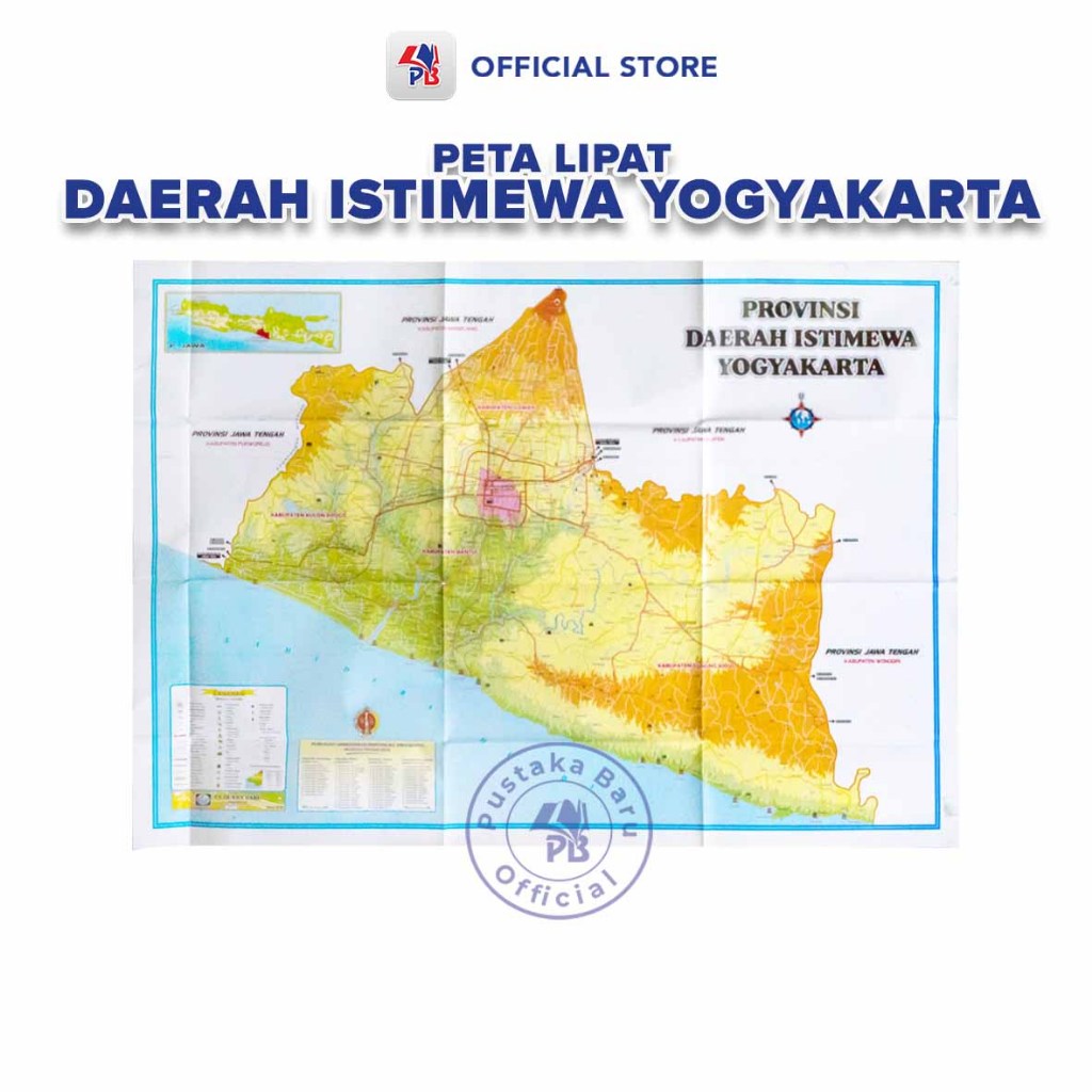 Yogyakarta Special Regional City Map/DIY Province Sheet Folding Map ...