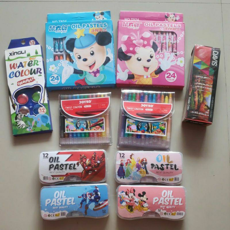 Atk Crayon Drawing Dye 24 Colors Rotary Crayon 12 Colors Watercolor ...