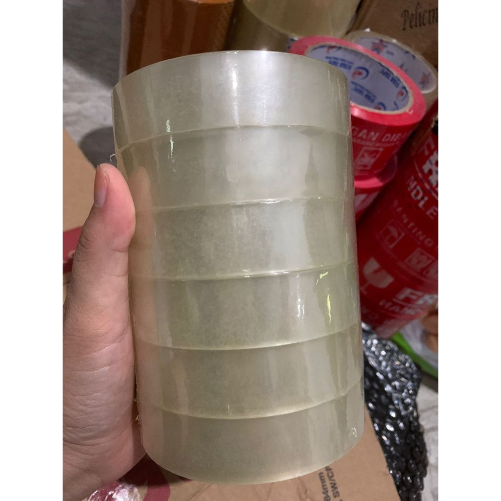Opp Clear Duct TAPE 24mm/size 1inch Brand STAR TAPE (Thick) | Shopee ...