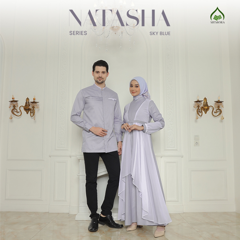Natasha SKY BLUE 2024 Couple's Eid Clothes By MEMORA - Original Amanah ...