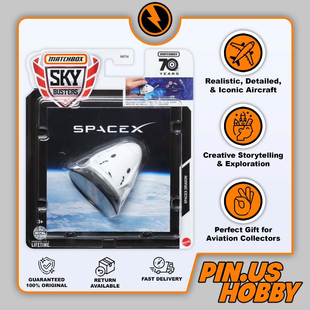 MATCHBOX SKY BUSTERS SPACEX DRAGON ORIGINAL MATCHBOX MADE IN THAILAND ...