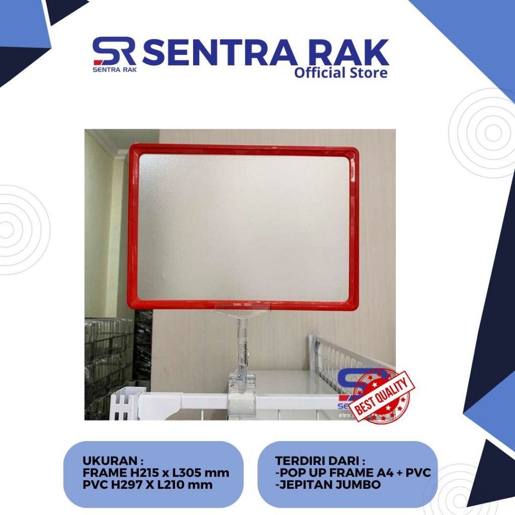Pop Up Frame A4 size and Jumbo Clip / Price Tag Frame Promotion Shop ...