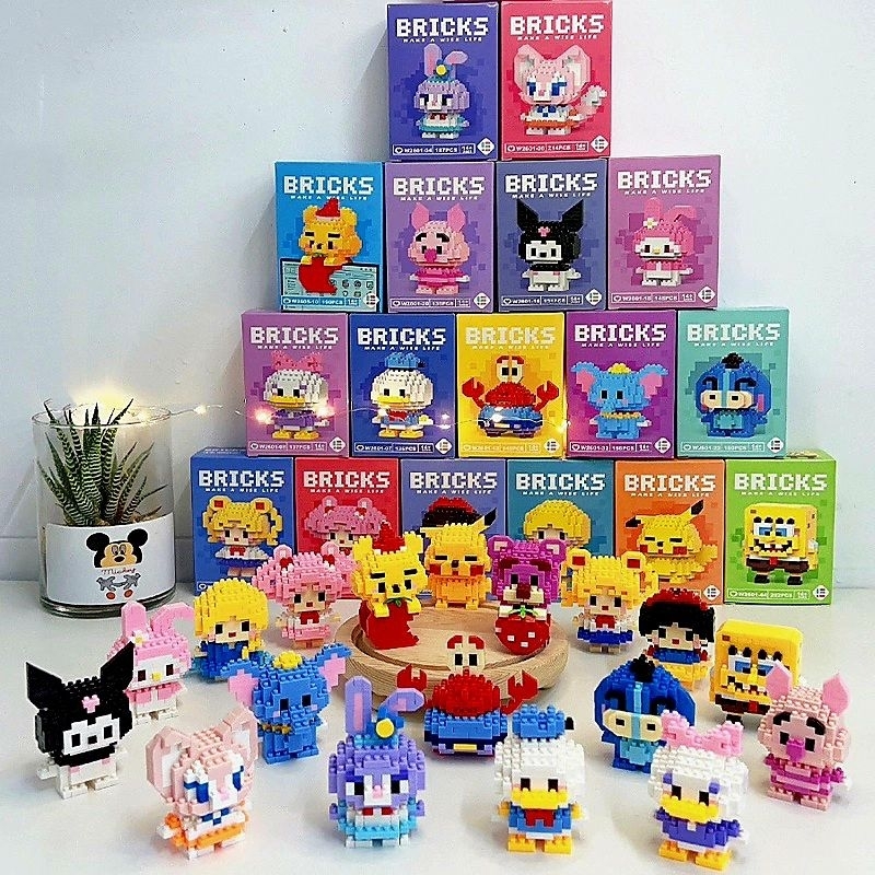 Nano Block / Nano BRICKS Children's educational Model DIY BRICKS Mini cartoon character Block ...