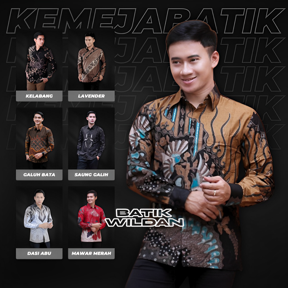 KEMEJA Wildan Batik - Men's Long-Sleeved Batik Shirt, Pekalongan Batik ...
