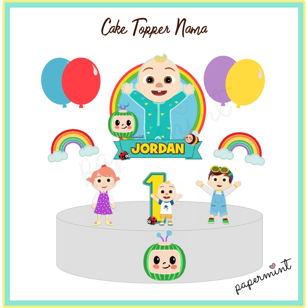 Cocomelon CAKE TOPPER | Shopee Singapore