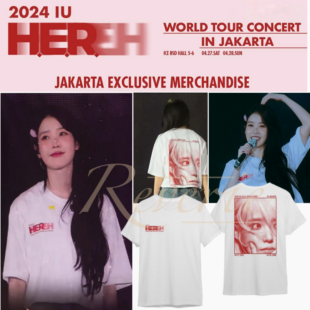 Her WORLD TOUR TOUR T-SHIRTS 2024 IU IN FAN MERCH TSHIRT NOBAR CONCERT ...