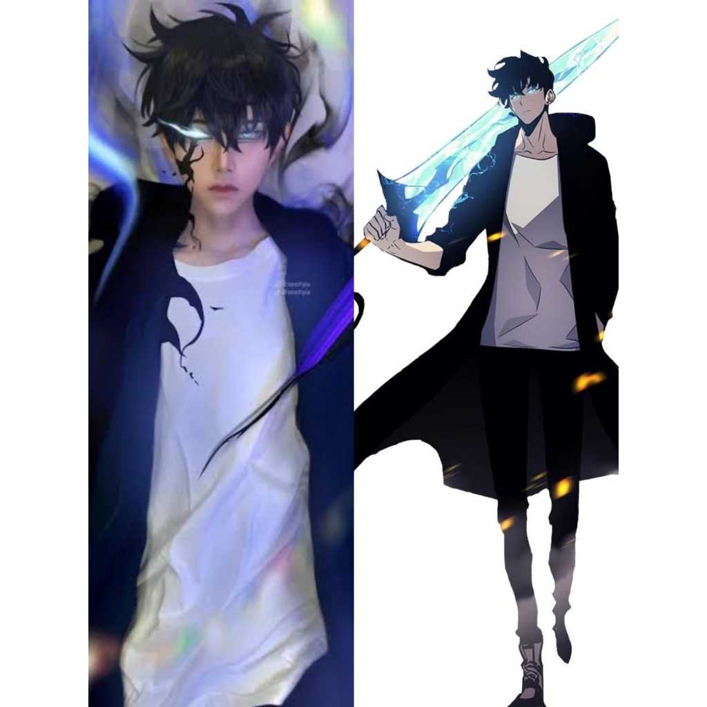 (PDS) Solo LEVELING SUNG JIN WOO JACKET ANIME MANHWA COSPLAY ROBE ...