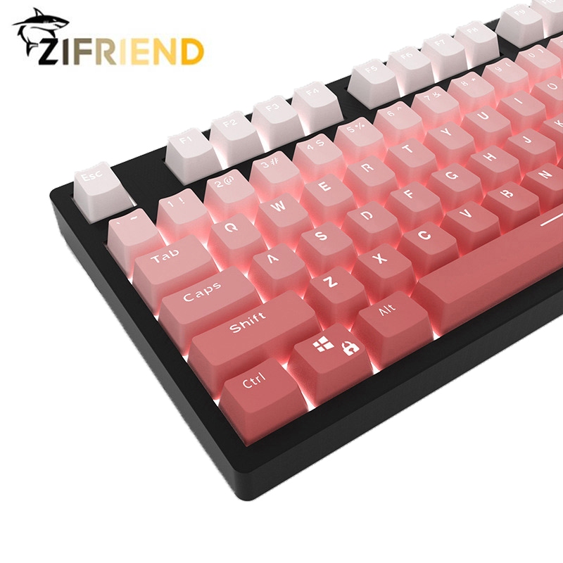 Zifriend 132Pcs/Set Keycaps High OEM PBT Material Pink Blue For ...