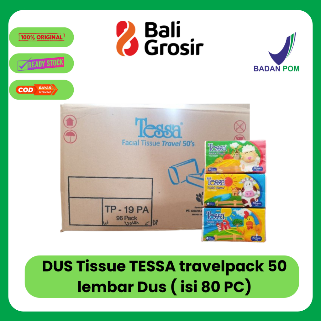 Wholesale BALI - Tissue Box TESSA travelpack 50 Sheets Box (80Pc ...