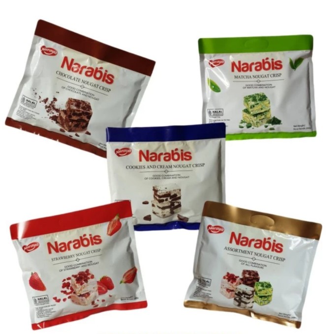 Naraya NARABIS NOUGAT CRISP 200gr CHOCO CHOCOLATE ASSORTMENT VANILLA ...