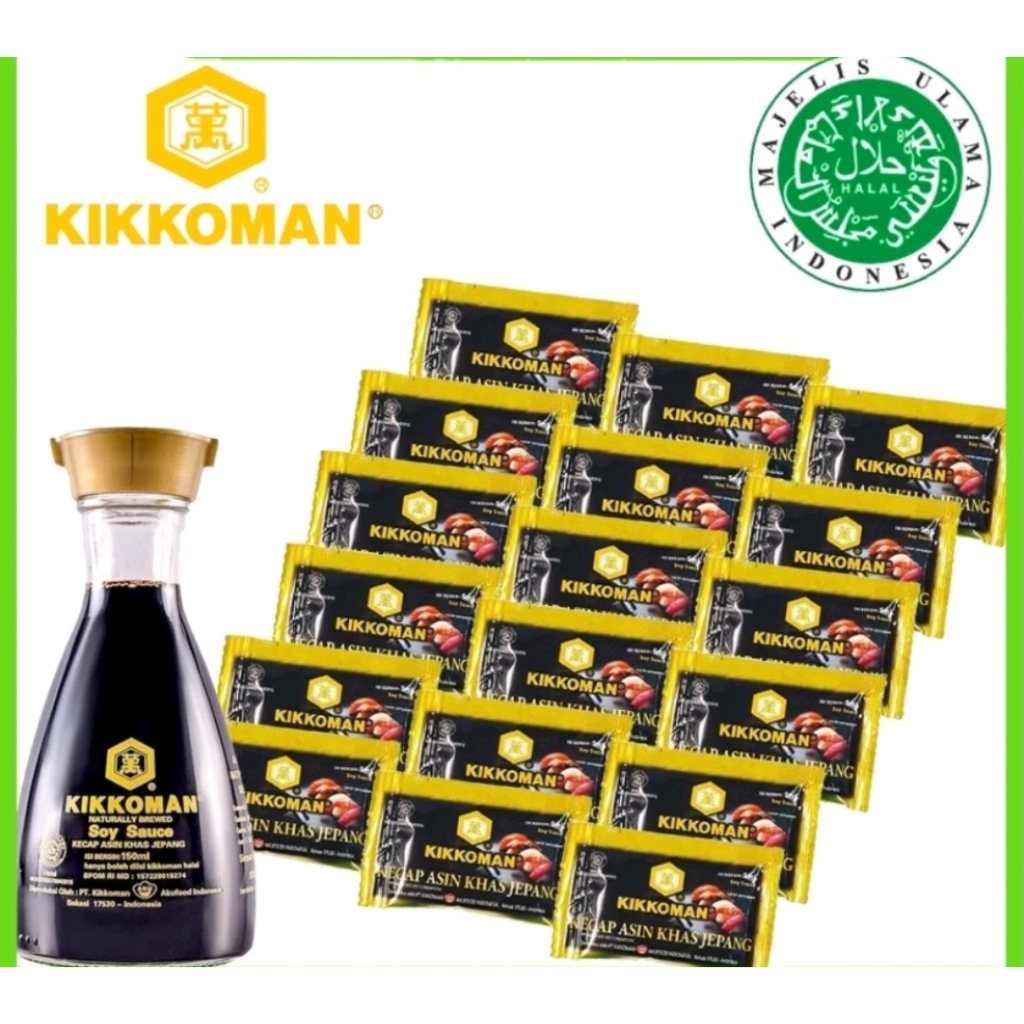 KIKKOMAN SOY SAUCE SACHET SHOYO HALAL JAPANESE SOY SAUCE 100 pcs ...