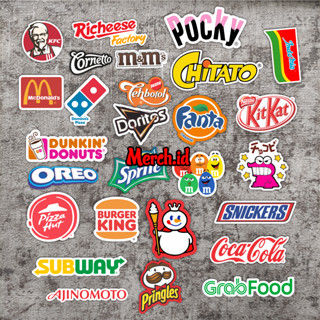 27pcs sticker Pack tumblr FOOD N DRINK FASTFOOD BRAND | Shopee Singapore