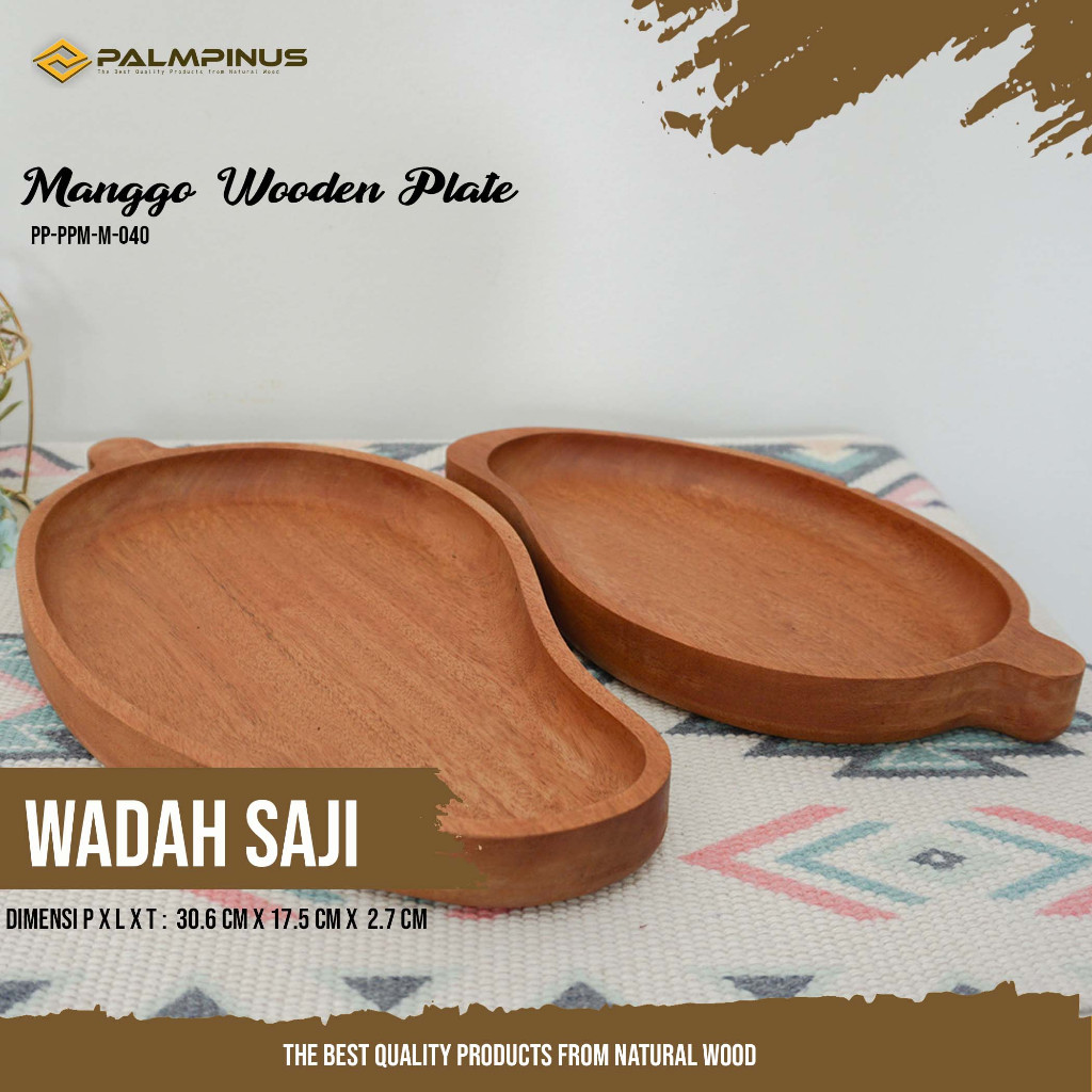 KAYU 038 Palmpinus | Mango Style Plate | Mango Wooden Plate | Mahogany ...
