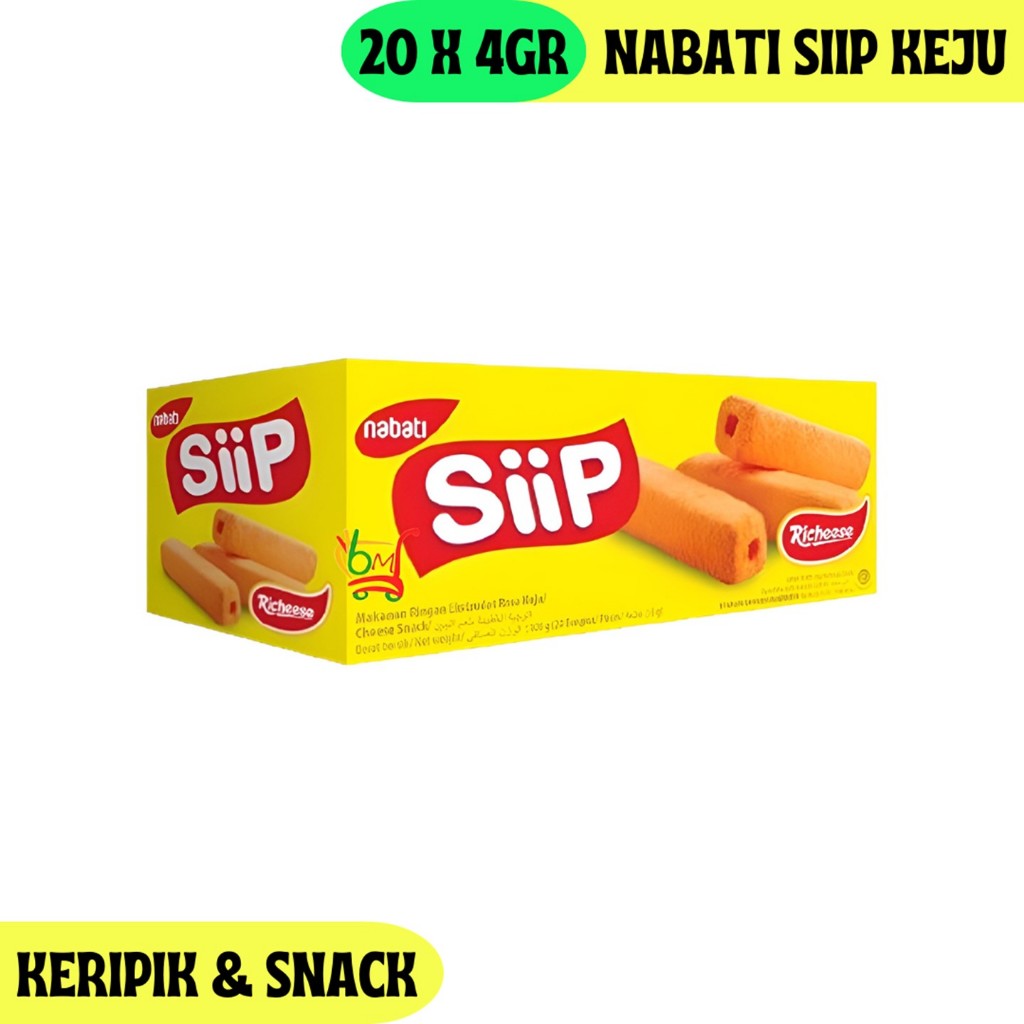 Nabati Siip Cheese Box Packaging Contains 20 Snacks | Shopee Singapore